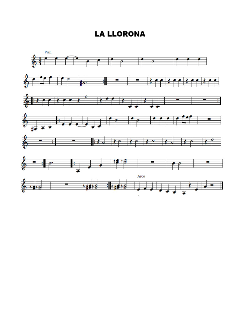 La Llorona Violín II | PDF