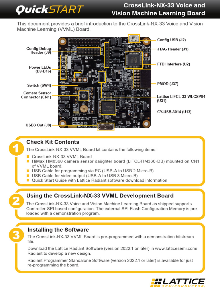 QS071!1!0 CrossLink NX 33 Voice and Vision ML Board | PDF | Computer Programming | Computer Hardware