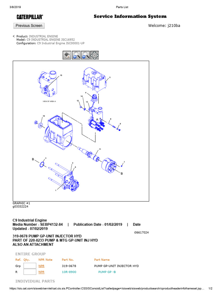 Pump Gp-Unit Injector Hyd | PDF | Equipment | Mechanical Engineering