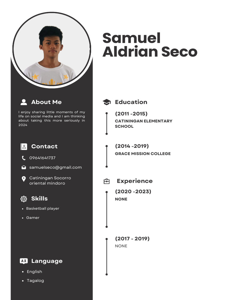Modern Minimalist CV Resume | PDF