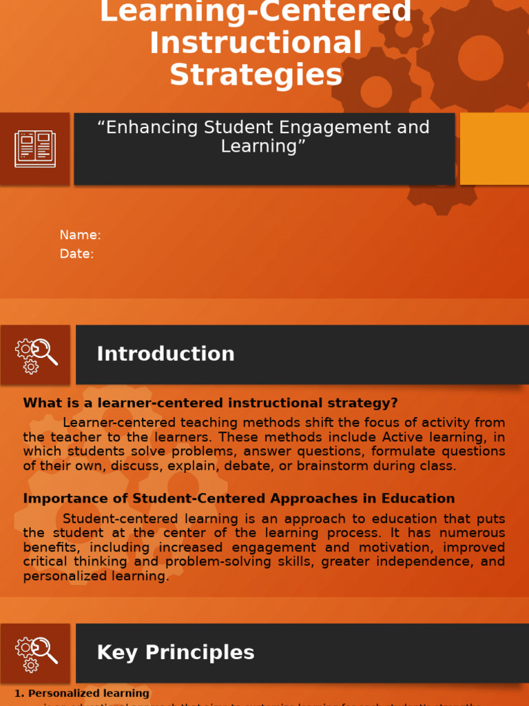 Learning-Centered Instructional Strategies | PDF | Learning | Empowerment