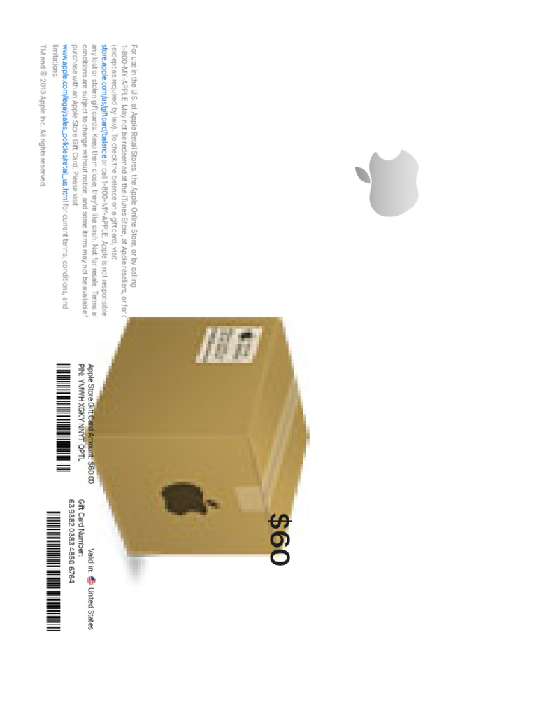 Apple Store Gift Card Details | PDF
