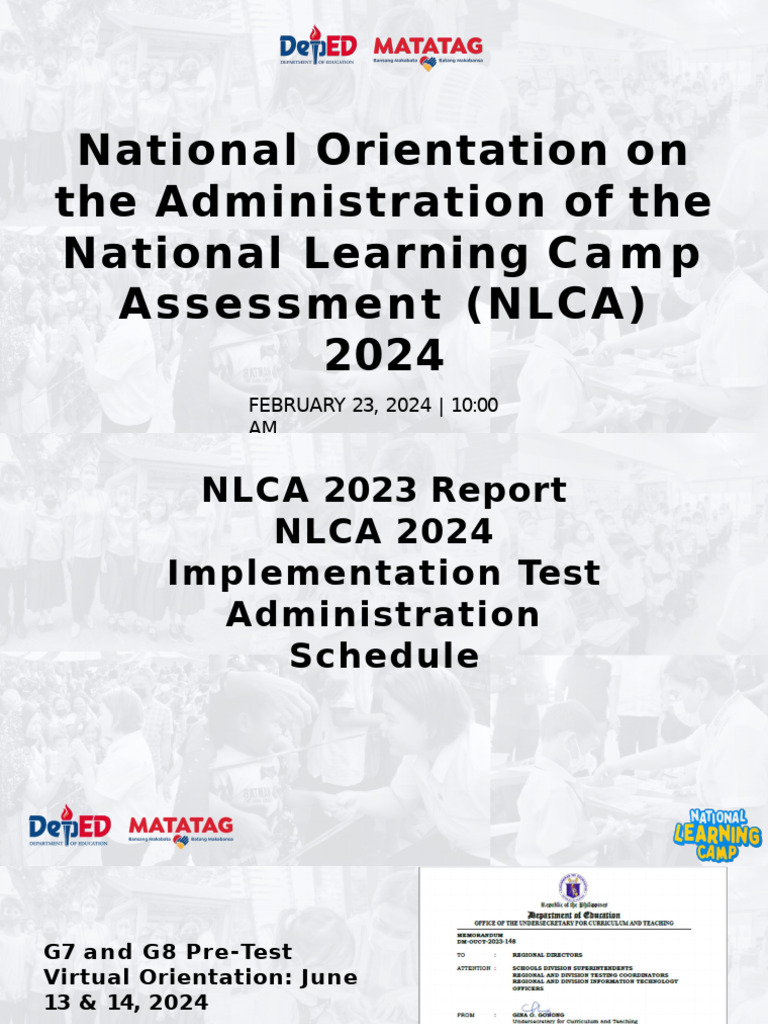 NLCA Administration Orientation Presentation | PDF | Tablet Computer | Desktop Computer