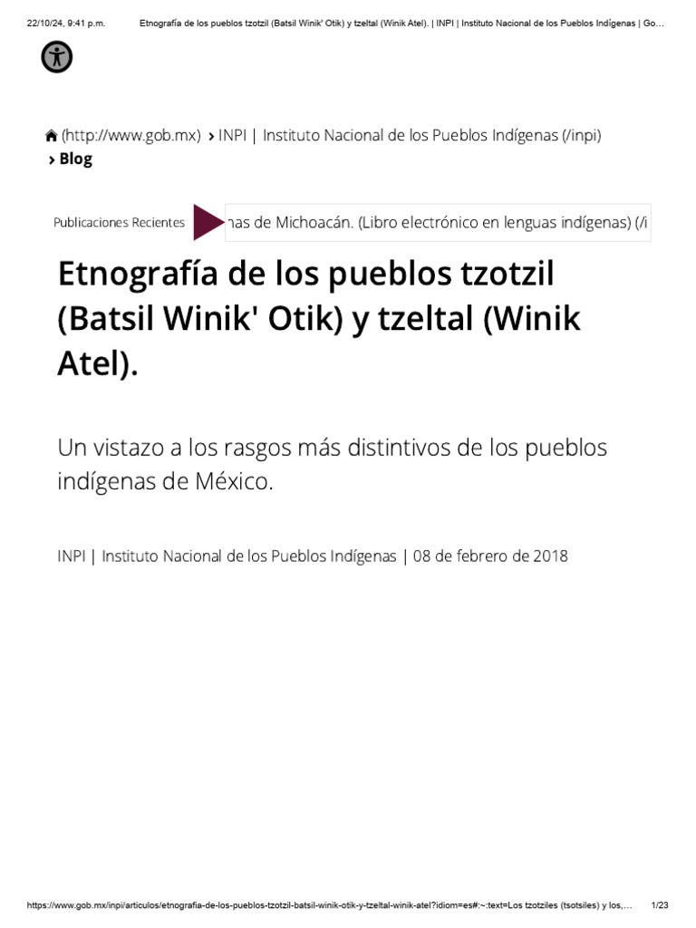 Etnografía de los pueblos tzotzil y tzeltal | PDF | Chiapas