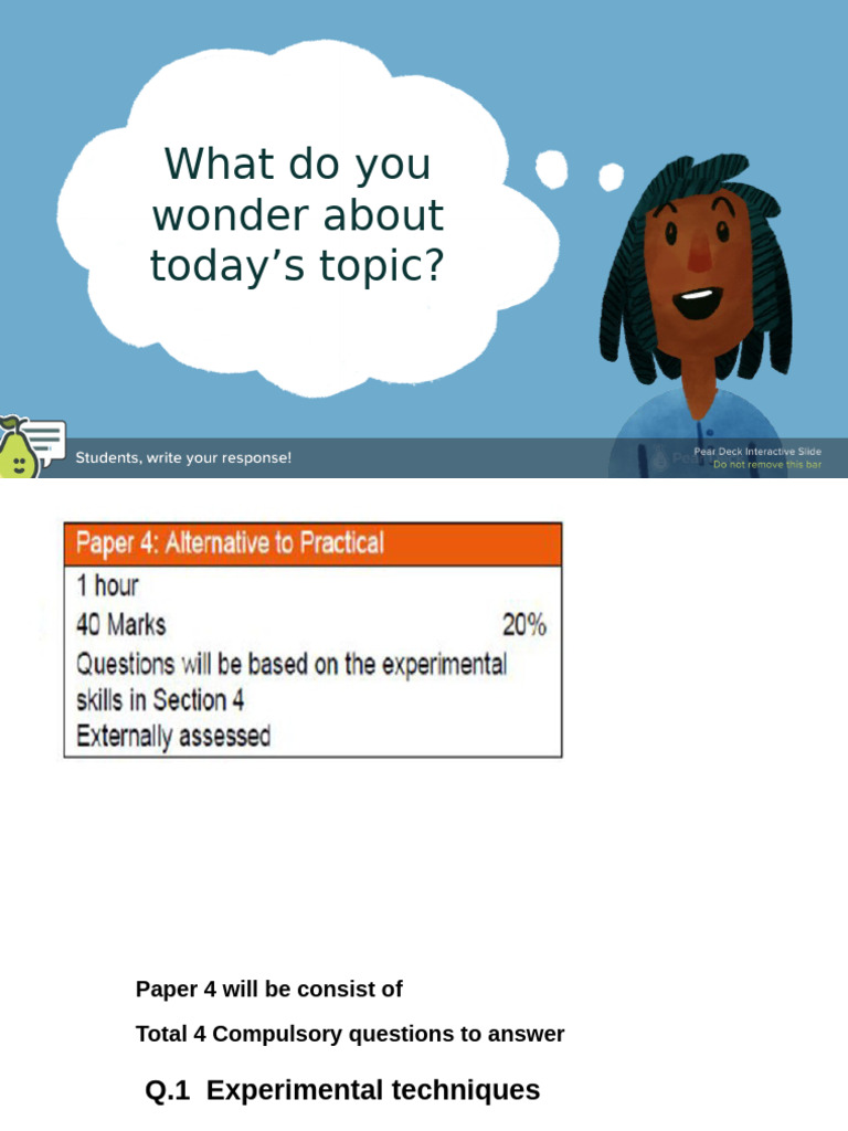 Alternative To Practical | PDF | Chromatography | Experiment