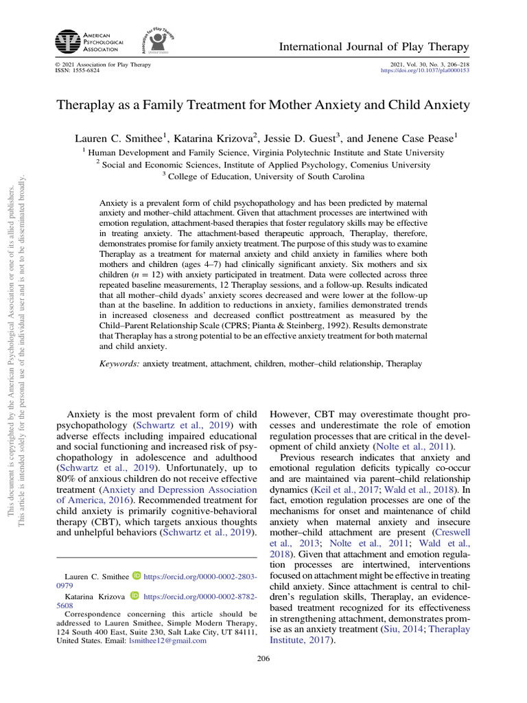 Theraplay | PDF | Attachment Theory | Play Therapy