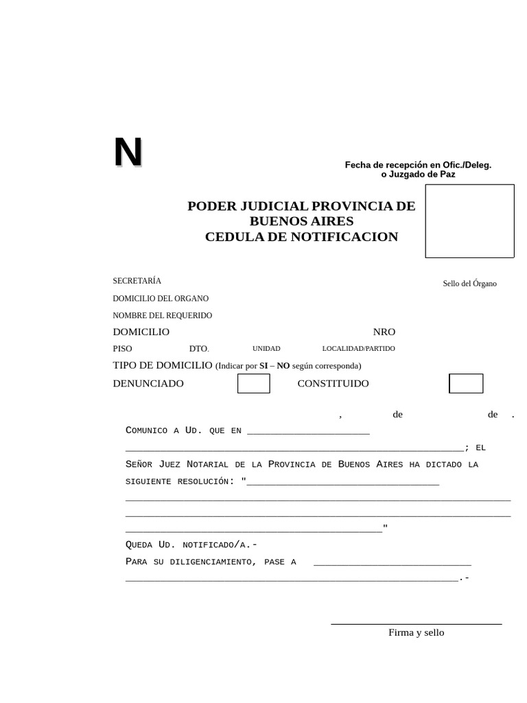 Cedula Juzg Notarial | PDF