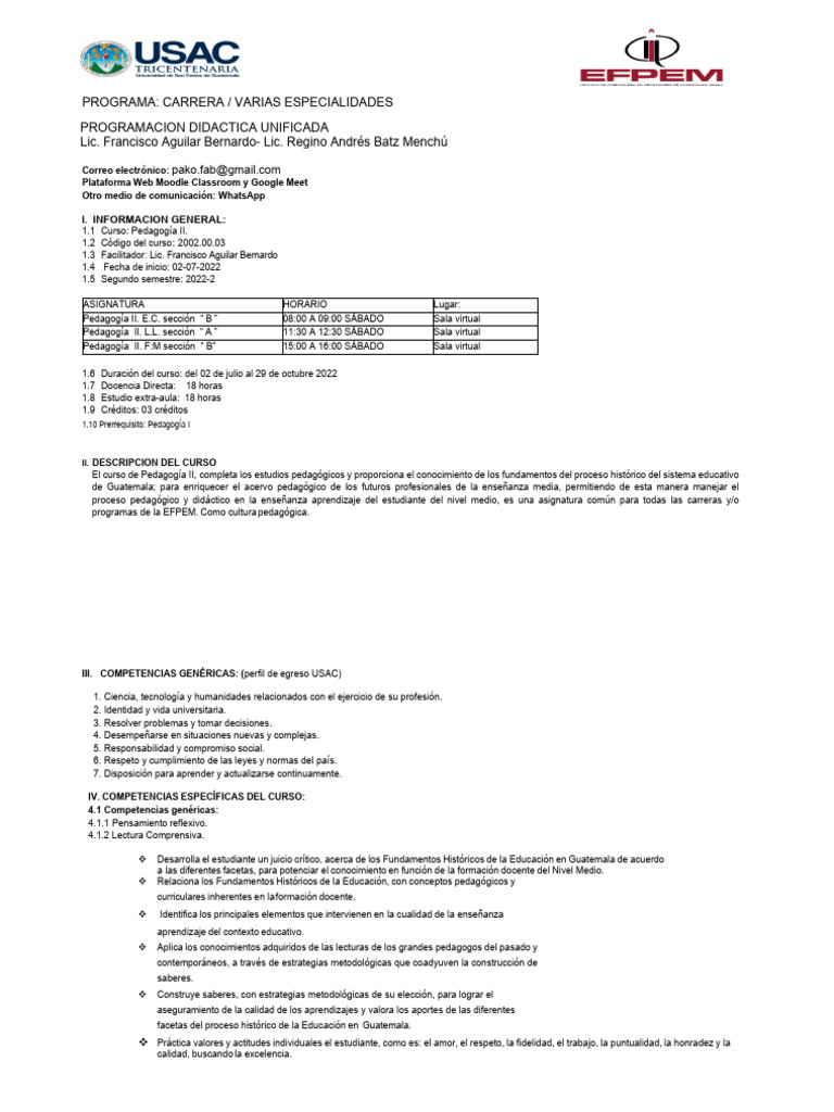 PROGRAMA | PDF | Moodle | Enseñando