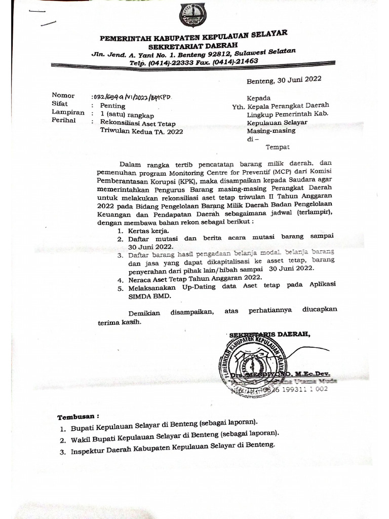 Rekonsiliasi Aset | PDF