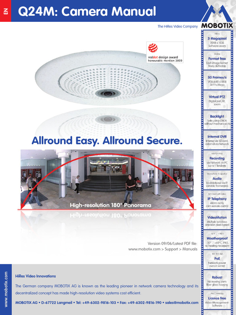 Mobotix q24 Man | PDF | Camera | Computer Data Storage