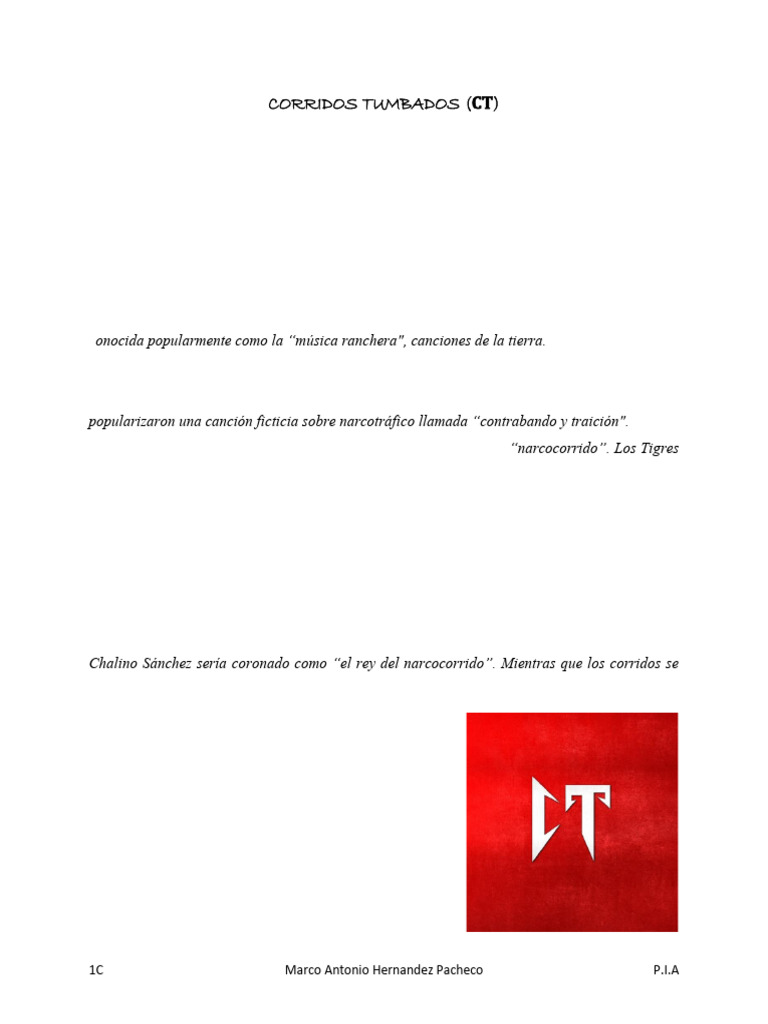 Corridos Tumbados CT | PDF | Corrido | México