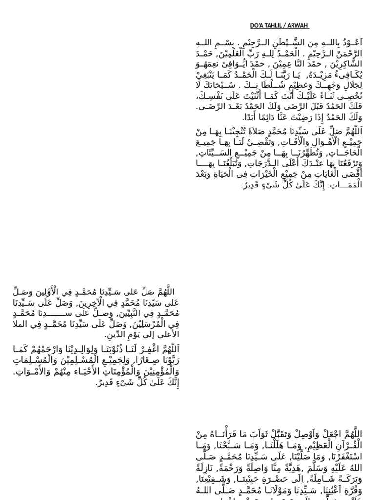Doa Arwah | PDF