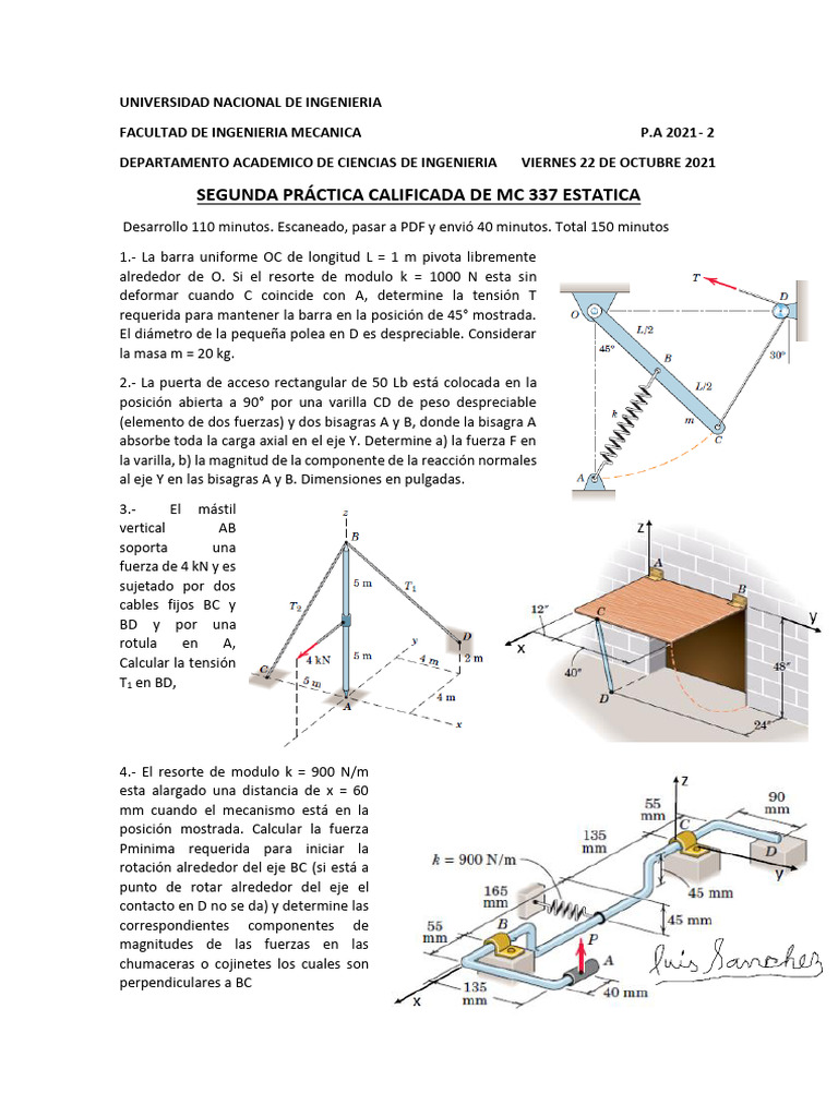 MC 337 PC 2 ESTATICA 2021-2-Signed | PDF | Métodos y materiales de enseñanza