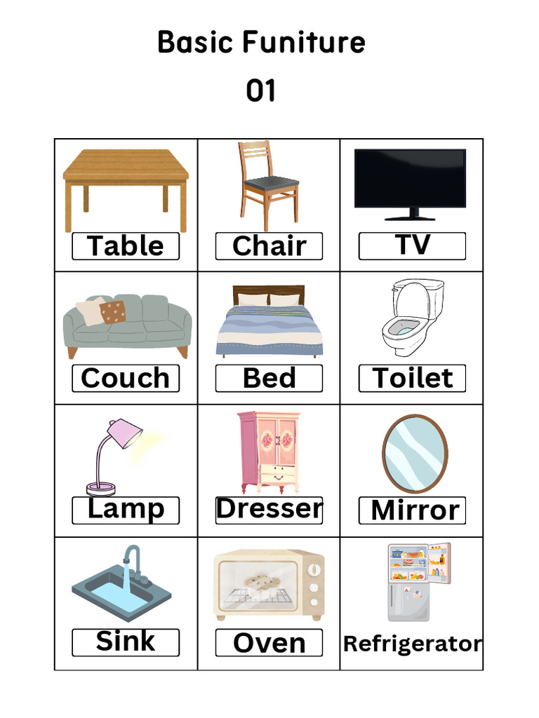 Furniture Vocab | PDF
