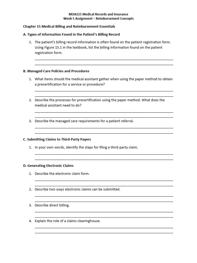 Week 5 Assignment Worksheet 2 | PDF | Service Industries | Health Sciences