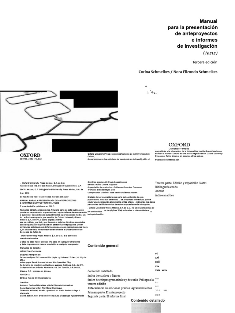 Manual para La Presentacion de Anteproyectos e Informes de Investigacion - Schmelkes Libro | PDF ...