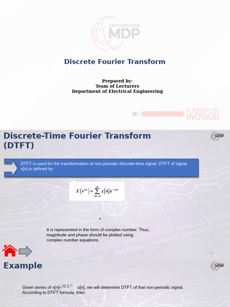 Discrete Fourier Transform | PDF | Teaching Methods & Materials