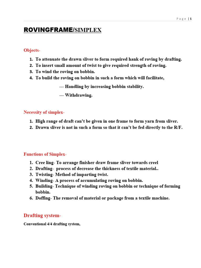 SIMPLEX Full Sheet (Modified) | PDF | Yarn | Textiles