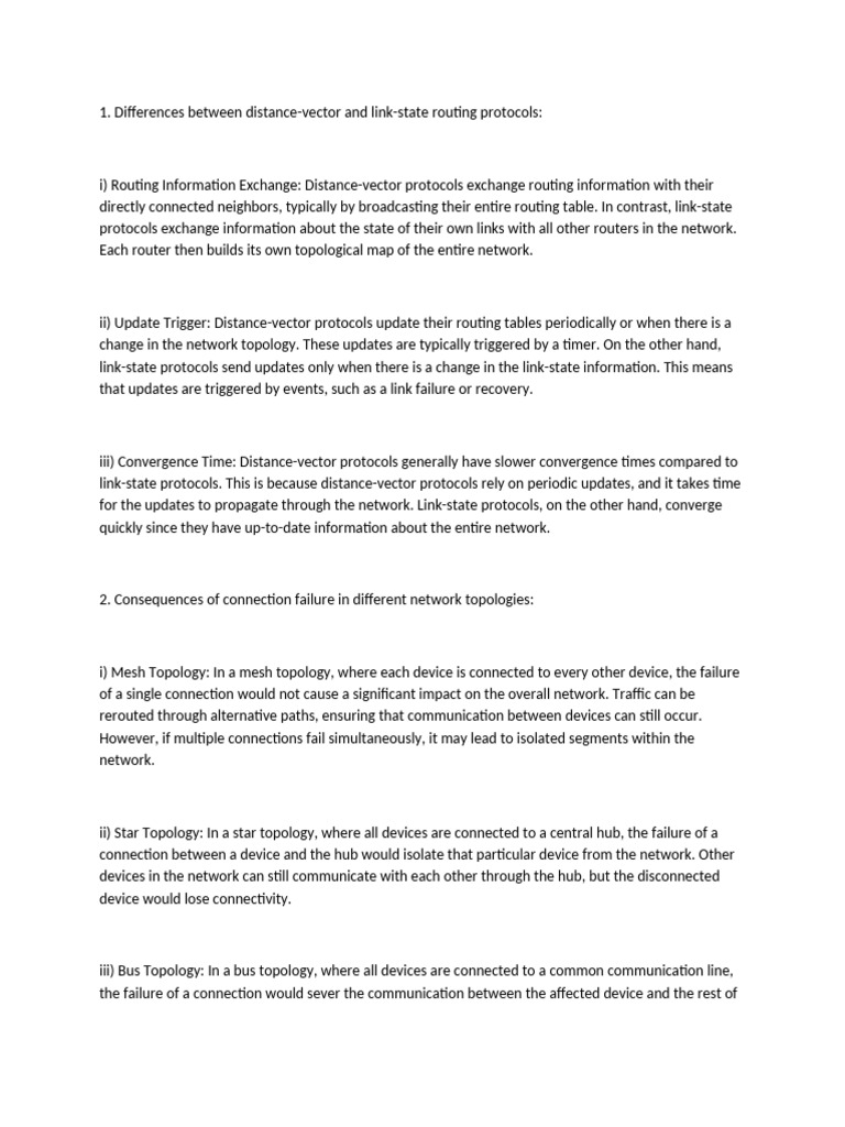 Routing Protocols & Network Topologies | PDF | Computer Network | Transmission Control Protocol