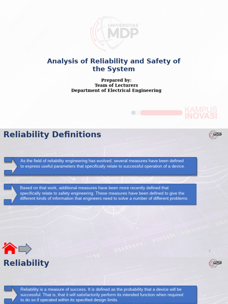 Analysis of Reliability and Safety of System | PDF | Reliability Engineering | Function ...
