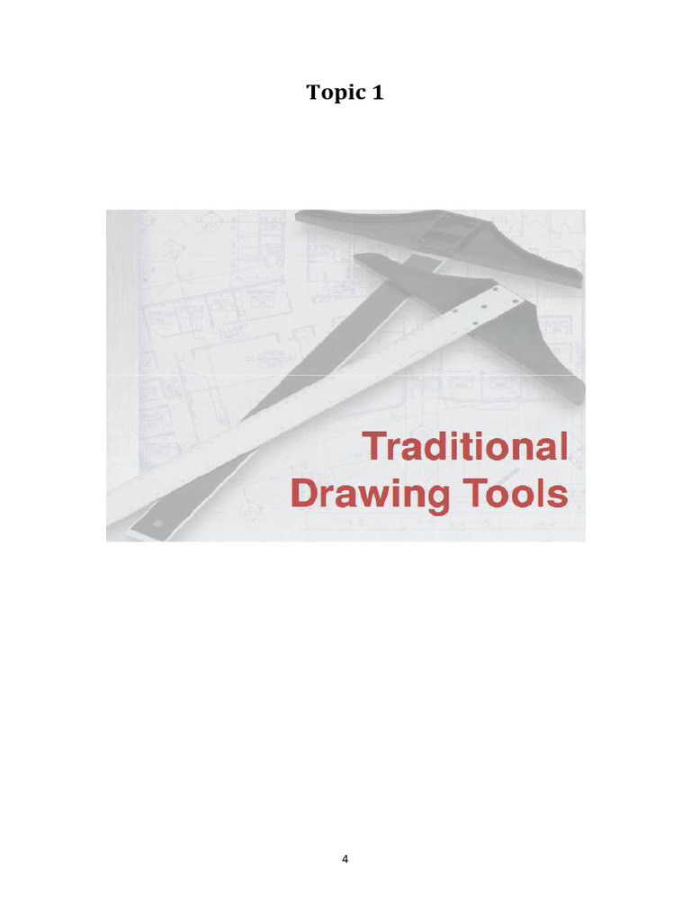 Traditional Drawing Tools in Engineering | PDF | Geometry | Line (Geometry)