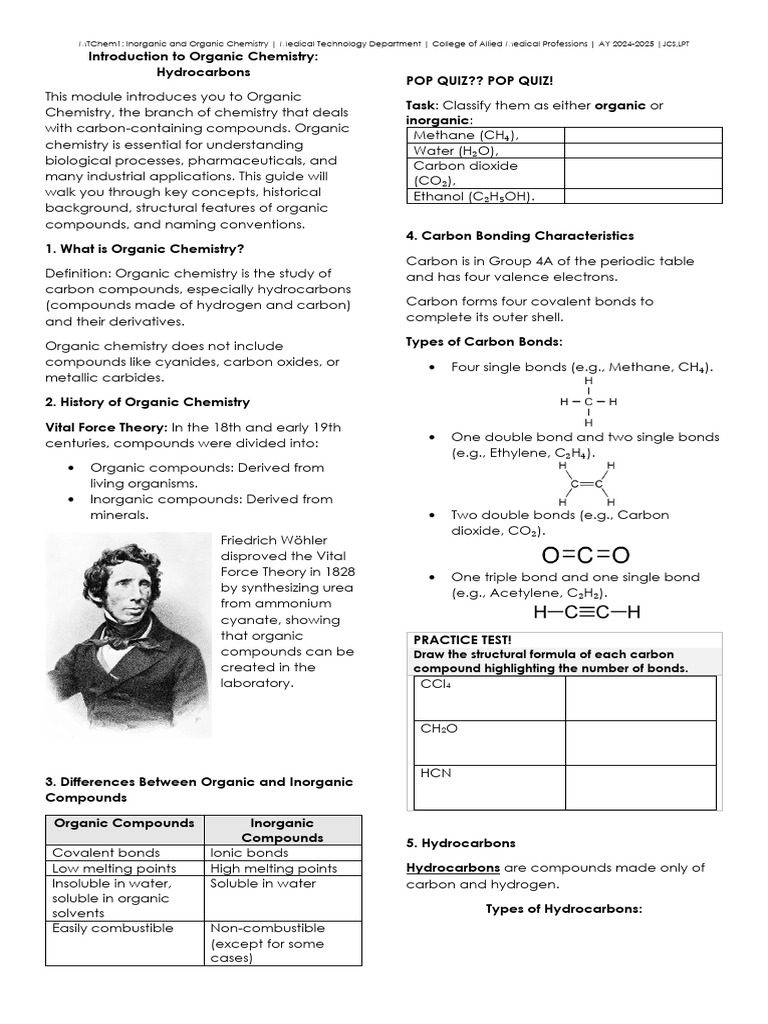 Module 5 Hydrocarbons Handout 1 | PDF | Organic Compounds | Alkane