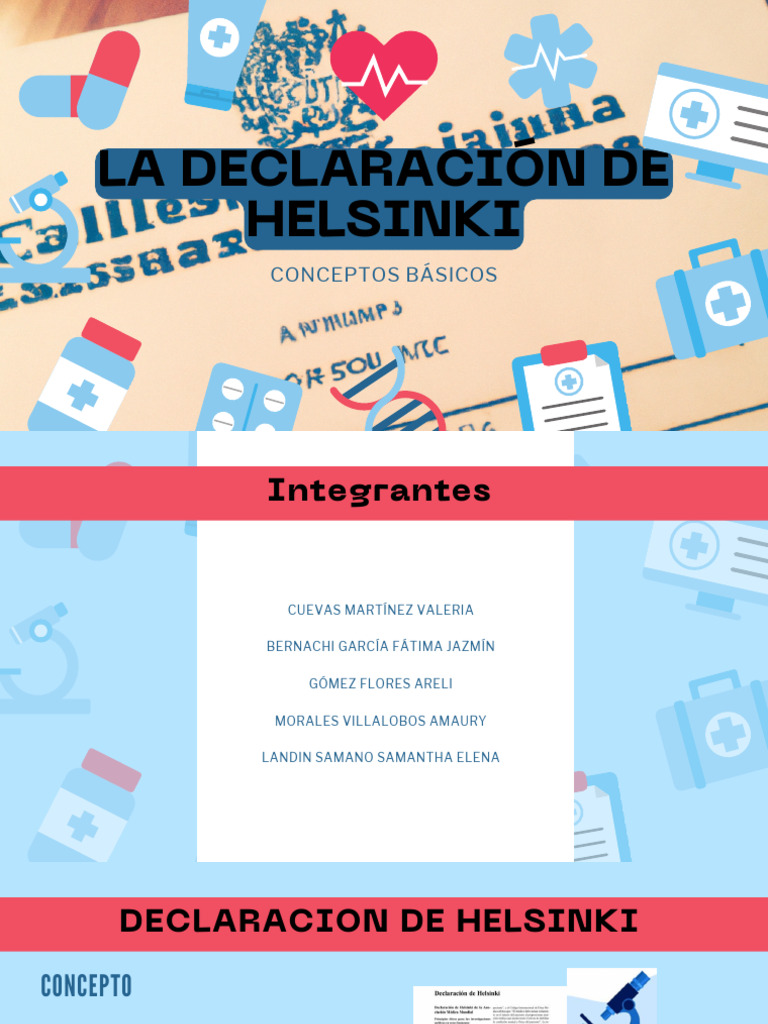 Importancia de la Declaración de Helsinki | PDF