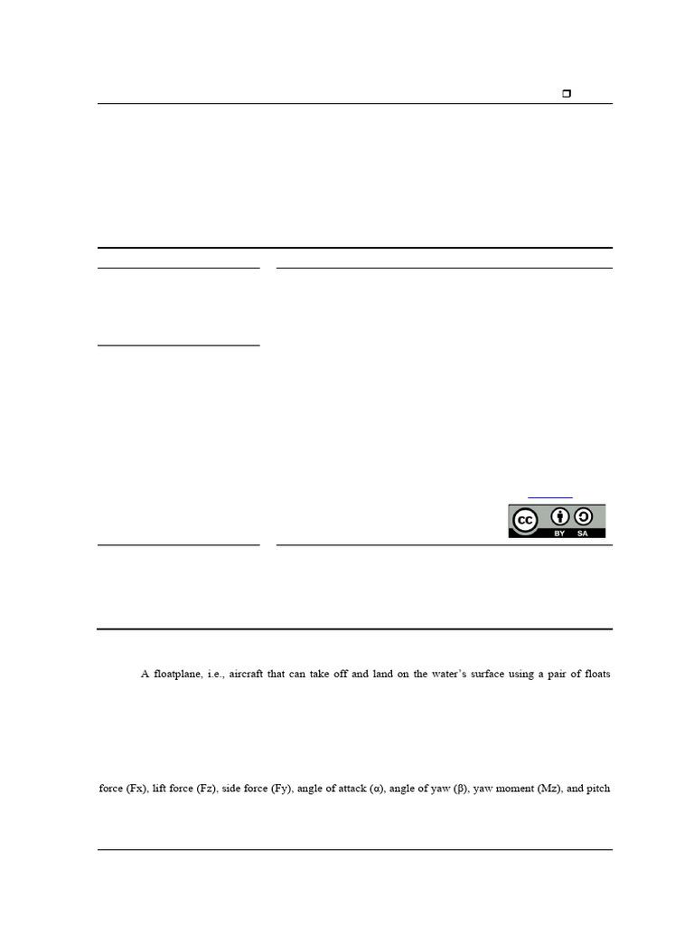 Deep Learning-Based Prediction of Float Model Performance in Floatplanes: A Case Study On Lift ...