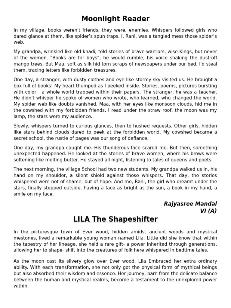 Moonlight Reader Revised | PDF | Mystery, Thriller & Crime Fiction