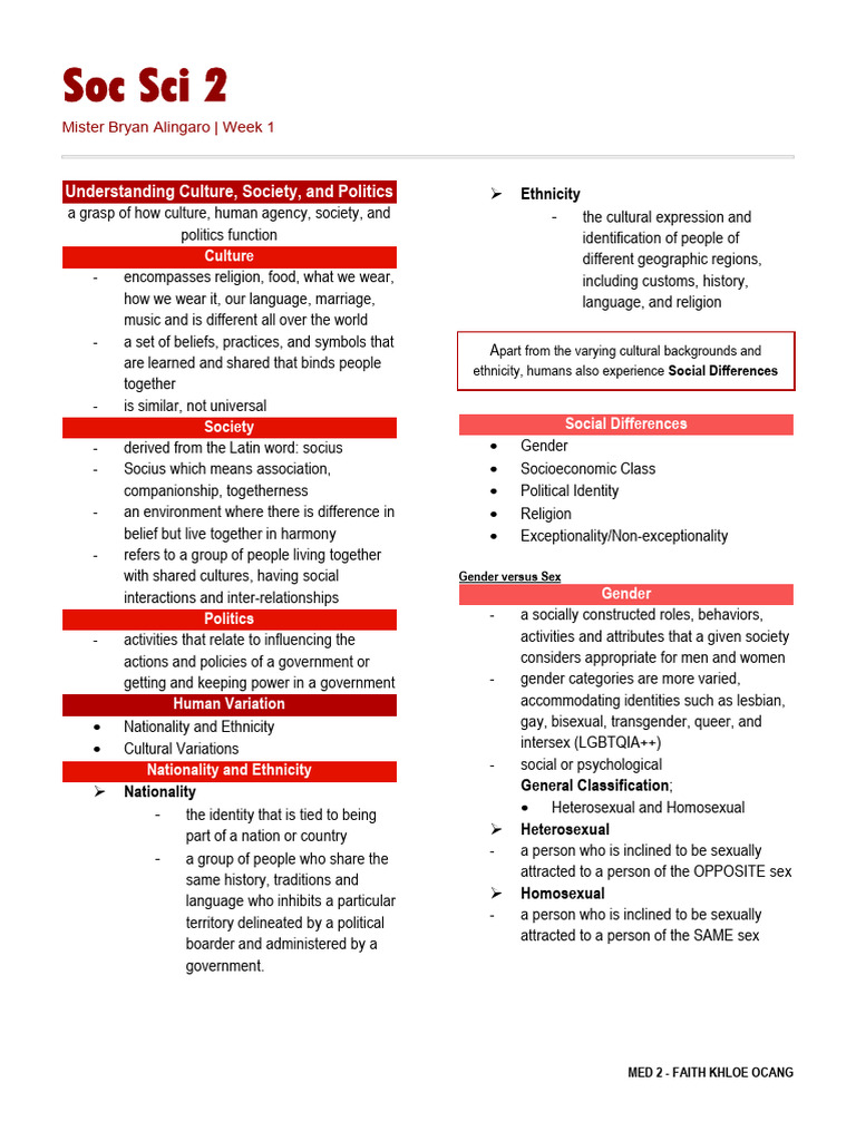SOC SCI2 Human Variation | PDF | Heterosexuality | Homosexuality