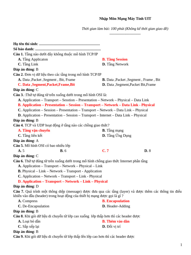 Nhap Mon Mang May Tinh UIT 2e17fb 03-11-2023 | PDF