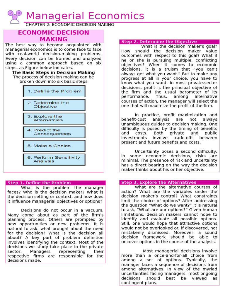 ManEcon Chap2 | PDF | Profit (Economics) | Decision Making
