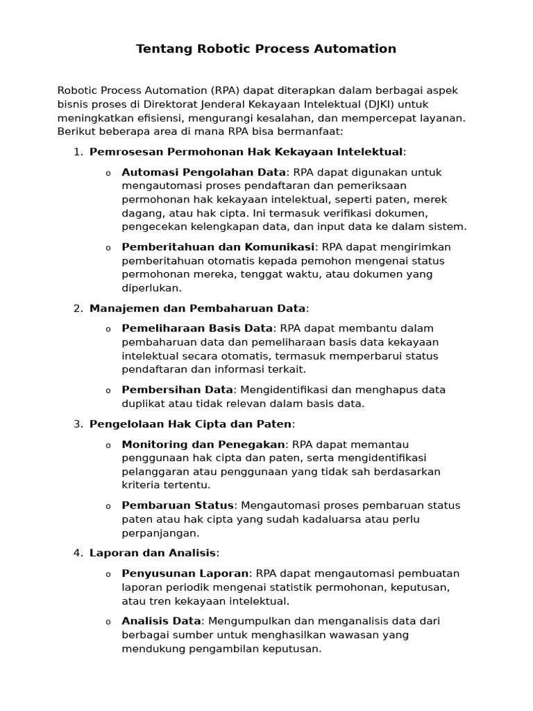 Tentang Robotic Process Automation | PDF