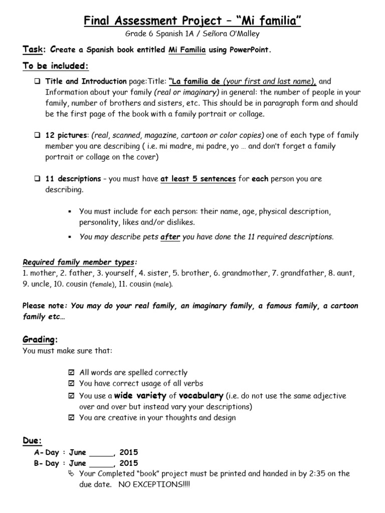 Family Project | PDF | Language Families | Linguistic Typology