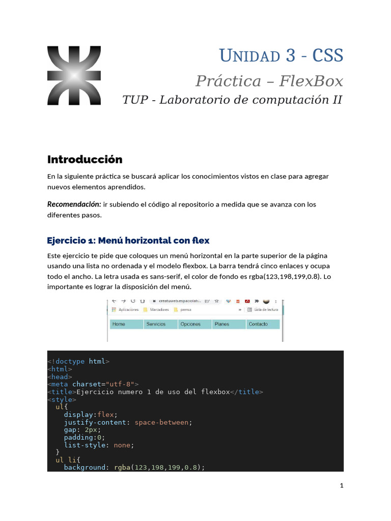 U3 CSS - Practica FlexBox | PDF | Informática | Red mundial