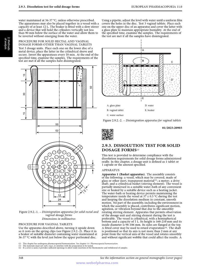 Dissolution Test for Solid Dosage Forms | PDF | Buffer Solution ...