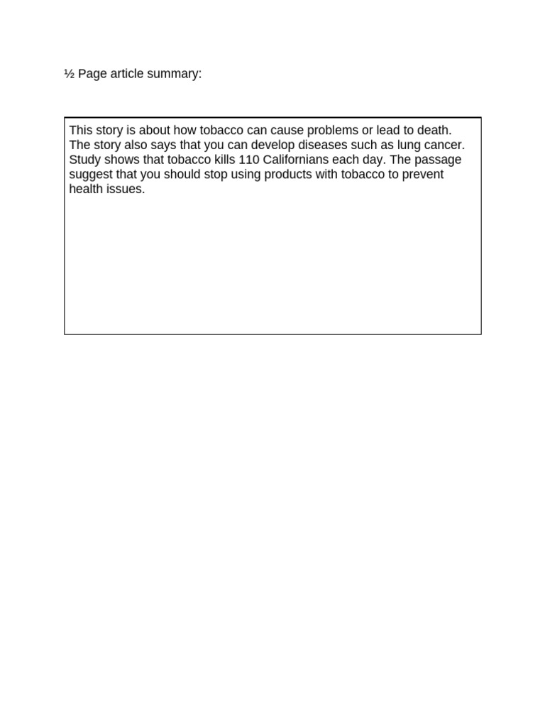 2 Page Article Summary | PDF