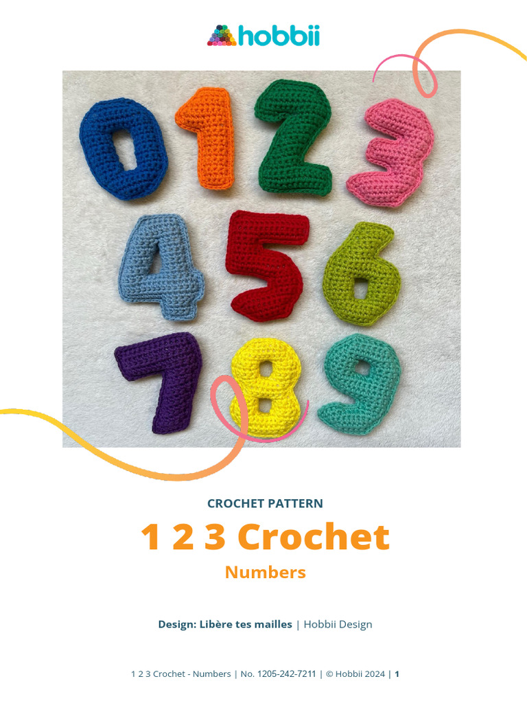 Free Crochet Numbers Pattern Guide | PDF | Crochet | Crafts