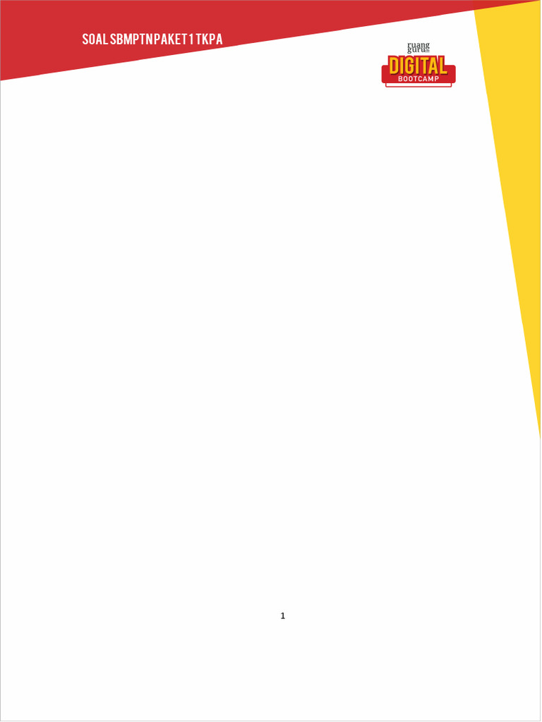 Soal SBMPTN TKPA Paket 1 + Pembahasan | PDF