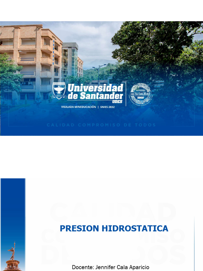 Clase 4 Presion, Hidrostatica | PDF | Presión | Pascal (Unidad)