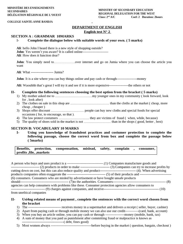 E2 2nde | PDF | Online Shopping | Economies