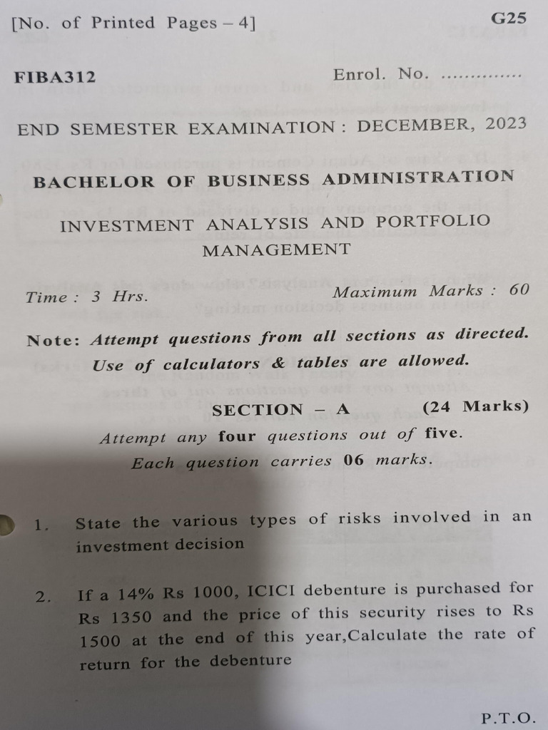 Iapm Bba Dec 2023 QP Amity | PDF
