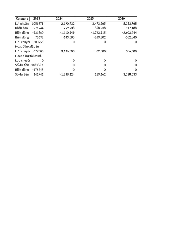 Cash Flow Forecast 5 Years | PDF