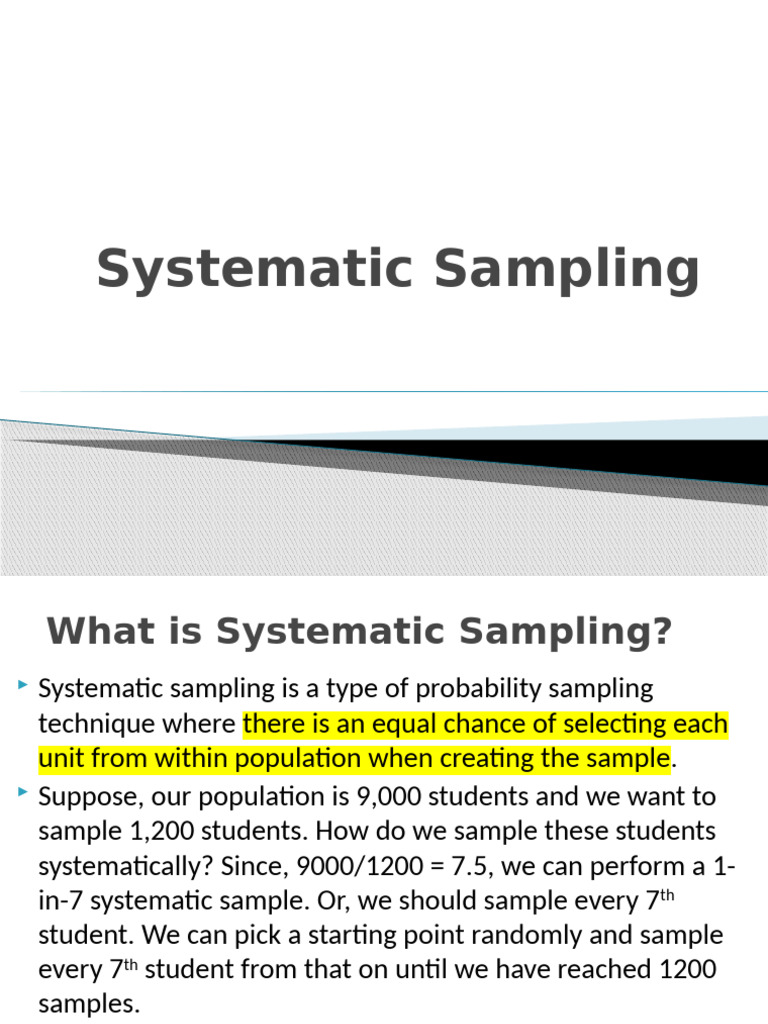 Systematic Sampling | PDF