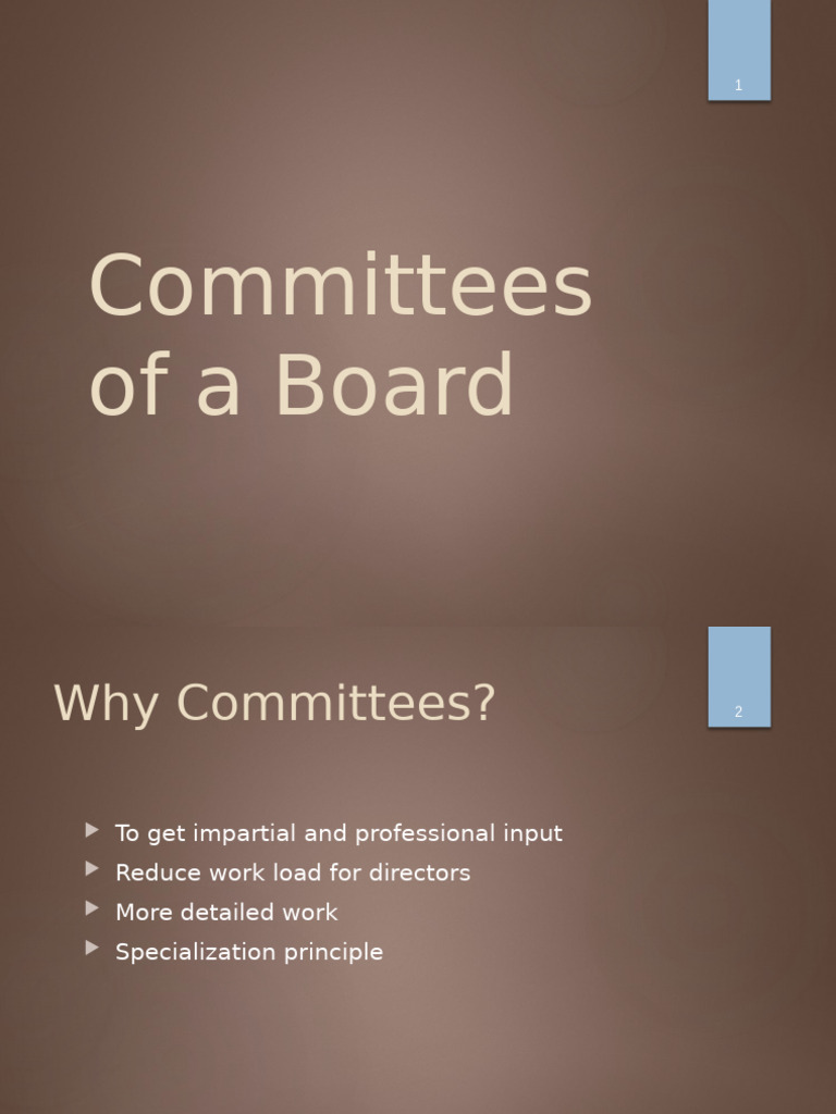 Board Committees Overview | PDF | Audit Committee | Audit