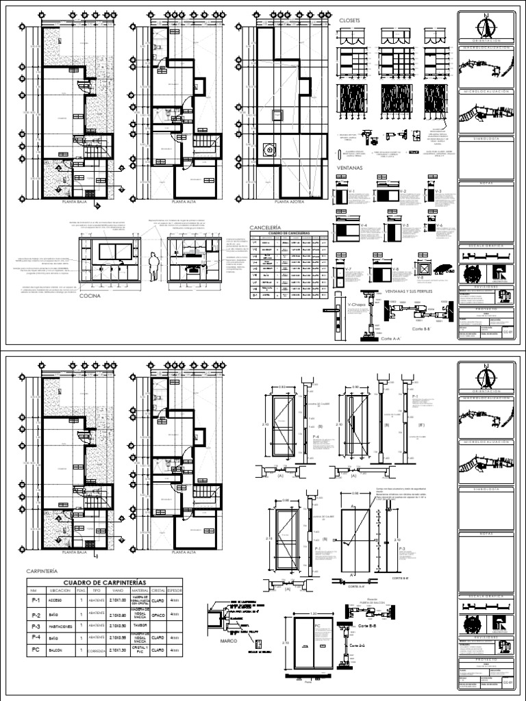 Planos Cancelería y Carpintería | PDF