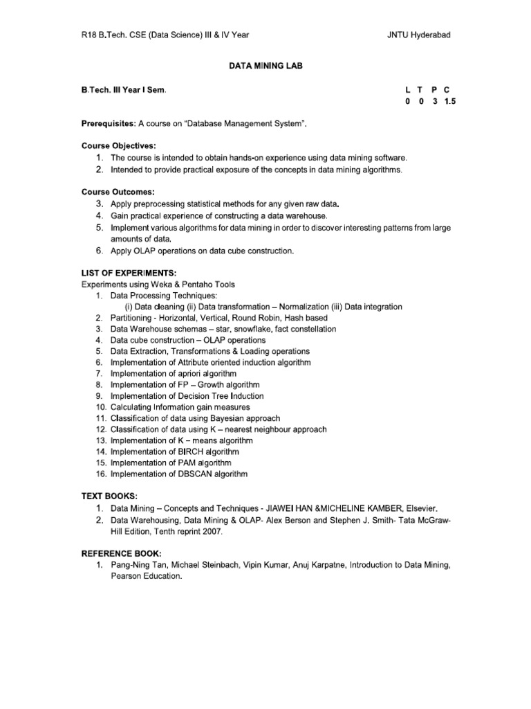 Data Mining Lab | PDF