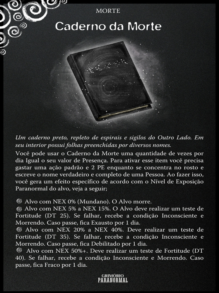 Item - Caderno Da Morte | PDF | Morte