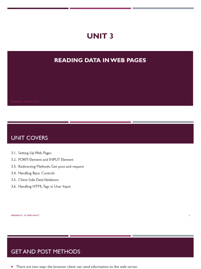 Unit - 3 | PDF | Web Server | Internet & Web