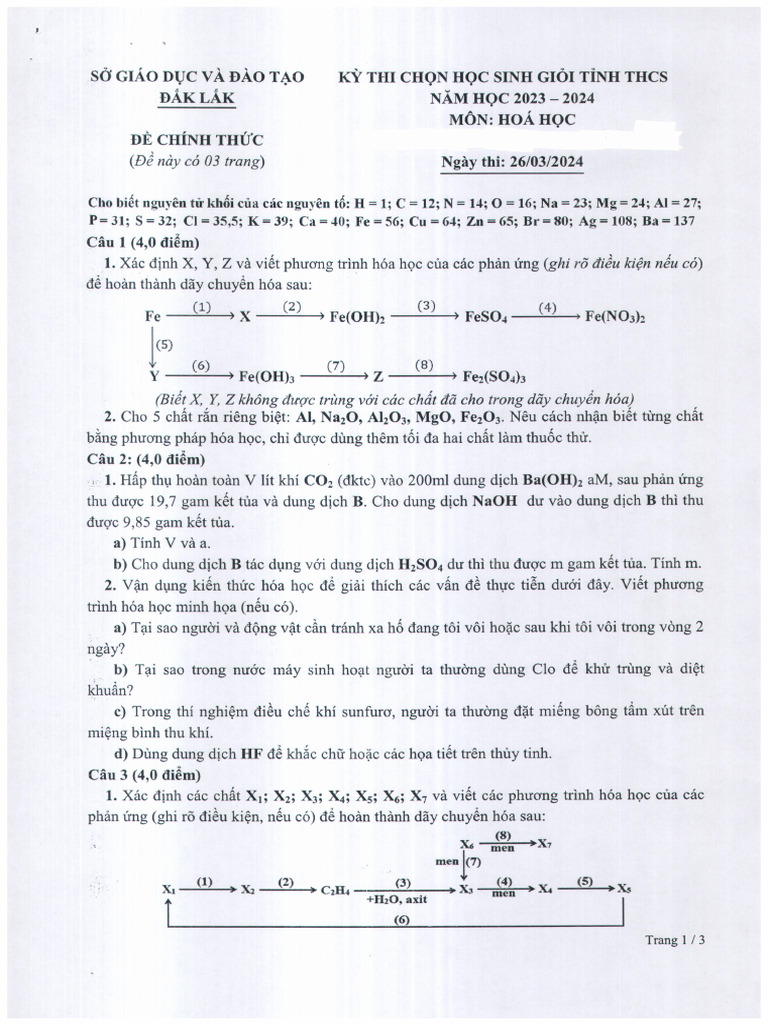 De Thi HSG THCS | PDF